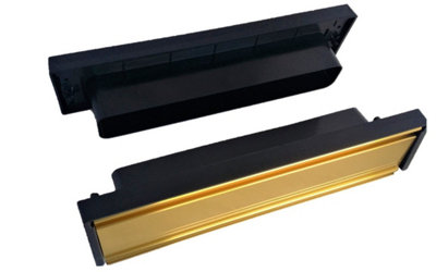 12" letter Box, Door letter box, Gold