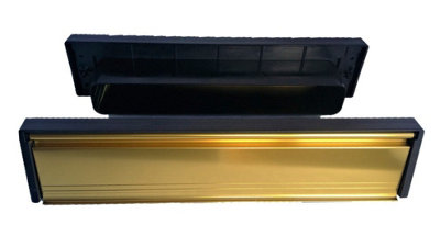 12" letter Box, Door letter box, Gold
