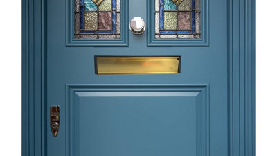 12" LETTER BOX, DOOR LETTER BOX, GOLD