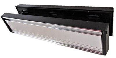 12" letter Box, Door letter box, Silver
