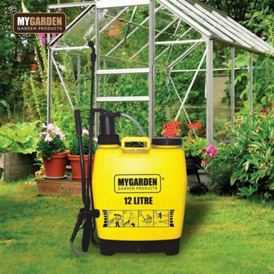 12 Litre Knapsack Pressure Sprayer Water Spray Bottle Backpack Weed ...