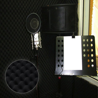 12 Pack Black High Density Acoustic Foam Panels Sound Proofing Panels ...