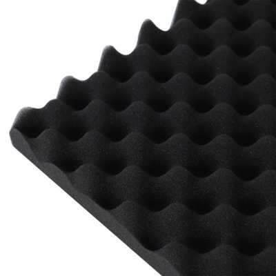 12 Pack Black High Density Acoustic Foam Panels Sound Proofing Panels ...