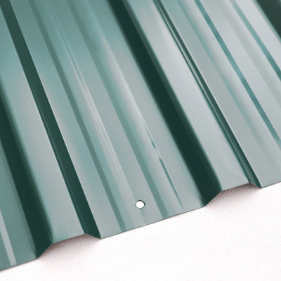 12 Pack Green Corrugated Metal Roof Panels Wall/Roof Cladding, 129cm x 45cm