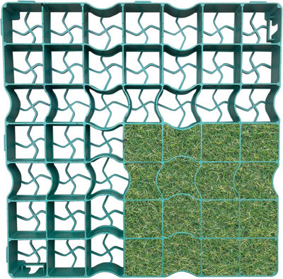 12 Pack Green Grass Grids - Neat Plastics Gravel/Grass Grid Paver Path ...