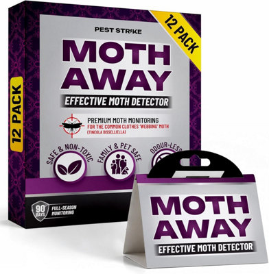 12 Pack Moth Traps - Foldable Design for Pantry, Kitchen, Wardrobe ...