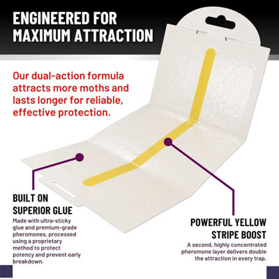 12 Pack Moth Traps - Foldable Design for Pantry, Kitchen, Wardrobe ...