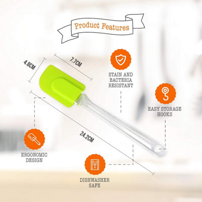 12 Pack Multi Coloured Silicone Spatulas for Mixing, Baking, and ...