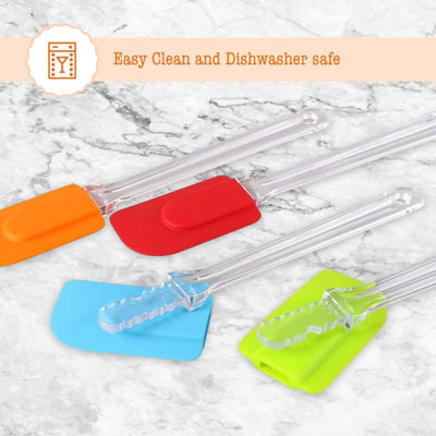 12 Pack Multi Coloured Silicone Spatulas for Mixing, Baking, and ...