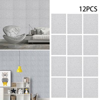 12 Pack Set Sound Absorption Wall Panels Self adhesive Studio Wedges ...