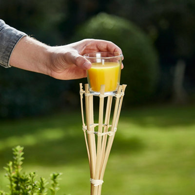 12 Pack: Zero In Bamboo Tiki Torch with Mango Citronella Candle - Wind ...