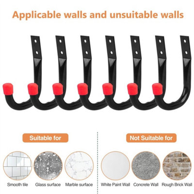 12 Packs Garage Storage Hooks Wall Mount Workshop Organizer Heavy Duty ...
