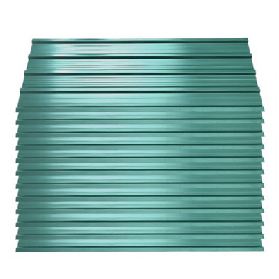 12 PCS Corrugated Sheet Dark Green Metal Panels for Roof and Wall, L ...