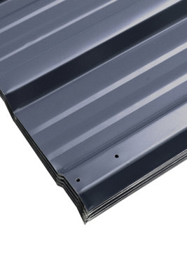 12 Pcs Grey 129cm Galvanised Coated Metal Roofing Sheets Corrugated ...