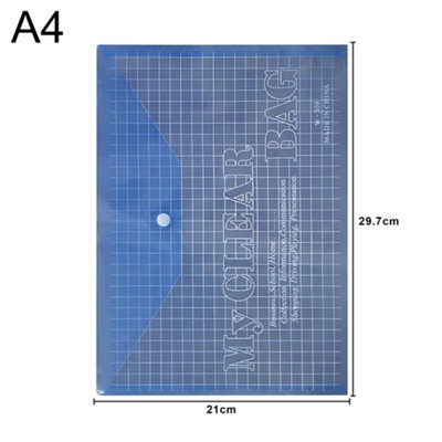 12 Pcs Popper Wallets A4 Transparent Clear Plastic Paper Wallets ...