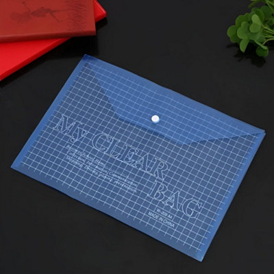 12 Pcs Popper Wallets A4 Transparent Clear Plastic Paper Wallets ...