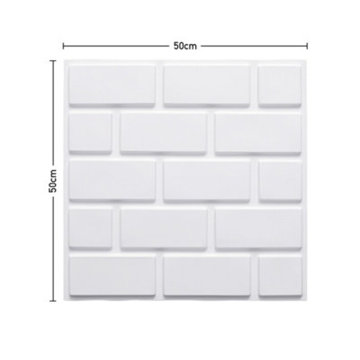 12 Pcs Waterproof 3D Bump Relief Wall Tile Stickers Decorative PVC ...