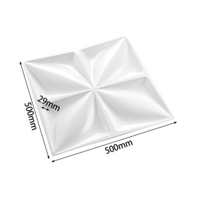 12 Pcs White Texture PVC Decorative 3D Wall Panel for Living Room ...