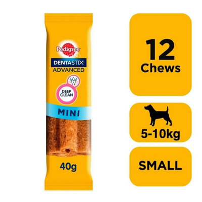 12 Pedigree Dentastix Advanced Mini Small Dog Dental Dog Treats (12x40g ...