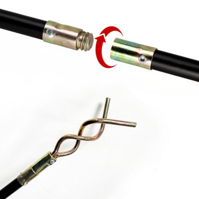 12 Piece 9m Drain Rods Plumbing Rod Set Cleaning Drainage Worm Screw ...