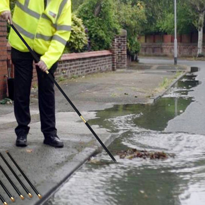 12 Piece 9m Drain Rods Plumbing Rod Set Cleaning Drainage Worm Screw ...