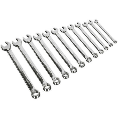 12-Piece Angled Combination Spanner Set - Metric 6 Point Chrome ...
