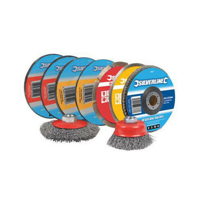 12 Piece Cutting & Grinding Discs Kit Circular Saw Blade Bevel Brush ...