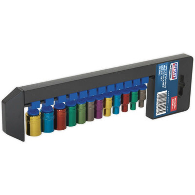 12-Piece Multi-Color Socket Set with 1/4" Drive - Enhanced Torque ...