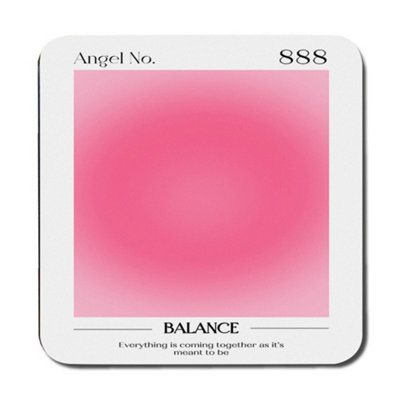 12 Piece Placemats And Coasters Set With Pink Abstract Design And Wood ...