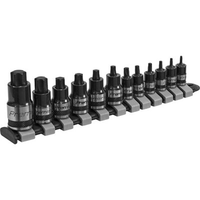 12-Piece TRX Star Stubby Socket Bit Set - Versatile 1/4, 3/8, 1/2 Inch Drive
