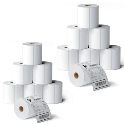 12 Rolls of Self Adhesive 4x6" Blank Sticky Thermal Printer Address ...