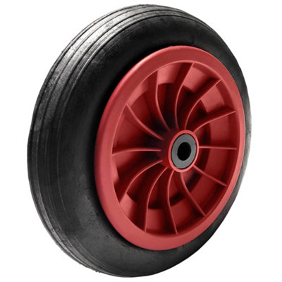 12" Solid Wheel Rubber Tyre Puncture Proof Wheelbarrow Sack Truck Cart Heavy Duty Wheel with ...