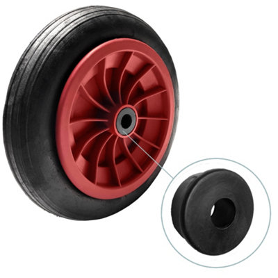 12" Solid Wheel Rubber Tyre Puncture Proof Wheelbarrow Sack Truck Cart ...