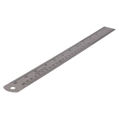 12" Stainless Steel Measuring Ruler Metric Imperial Measurements ...