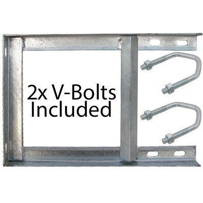 12" x 18" Galvanised TV Aerial Wall Mounting Bracket & V Bolts Pole ...