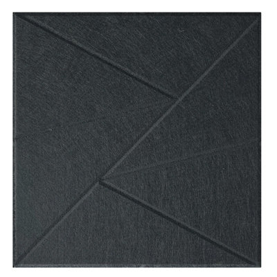 12 x Black Square Self Adhesive Acoustic Wall Panels Sound Proofing Pad Set