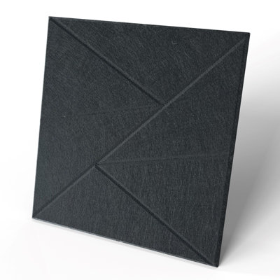12 X BLACK SQUARE SELF ADHESIVE ACOUSTIC WALL PANELS SOUND PROOFING PAD SET