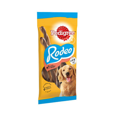 12 x Pedigree Rodeo Adult Dog Treats Beef 7 Sticks 123g