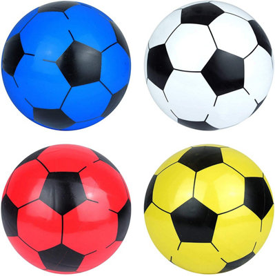 12 x PVC Inflatable Footballs Outdoor Indoor Beach Ball Games Party Bag ...