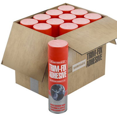 12 x Trimfix High Temperature Adhesive Spray Glue 500ml