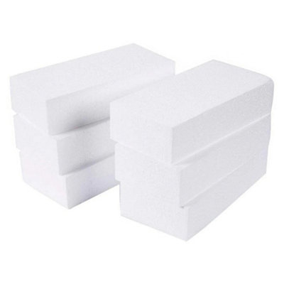 12 x White Polystyrene 10x10x5cm (4x4x2") Foam Blocks For Sculpture ...
