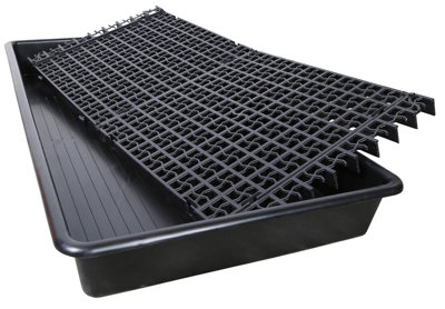 120 x 60 x 15cm Bunded Drum tray. Spill Tray with Removable Base Grids ...