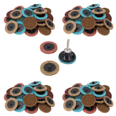 120 x Mixed Grit Type R Roloc Conditioning Quick Change Sanding Discs ...