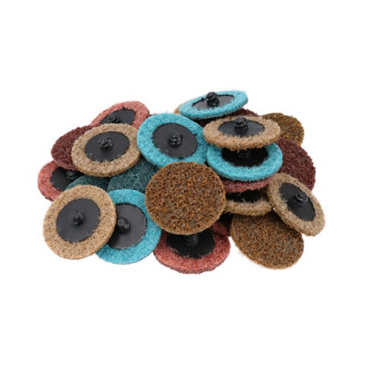 120 x Mixed Grit Type R Roloc Conditioning Quick Change Sanding Discs ...