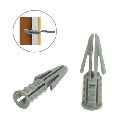 120 x Plasterboard Raw Plugs & Pozi Screws for Fixing to Dry Line ...