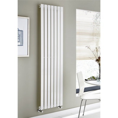 1200mm (H) x 410mm (W) -White Vertical Radiator (Berlin) - Single Panel ...