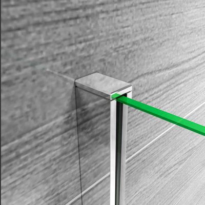 1200x2000mm Chrome Walk In Wet Room Shower Screen Frameless 8mm ...