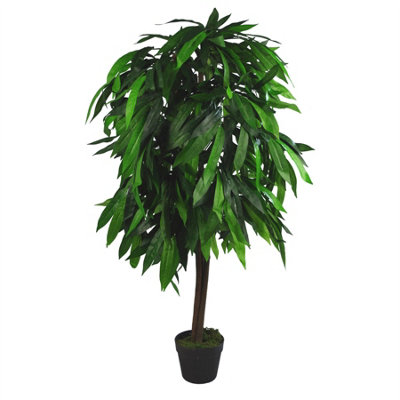 120cm (4ft) Tall Large Artificial Mango Tree Plant | DIY at B&Q