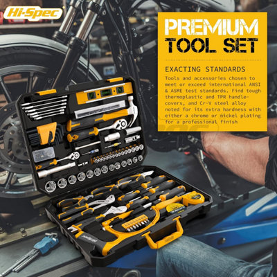 122 PC Mechanics Hand Tool Kit For Car & Bike - Ideal for Auto Repairs ...
