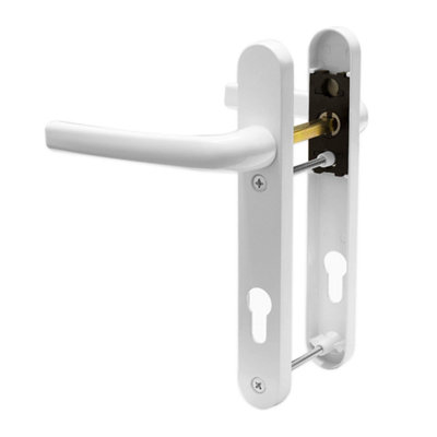122mm UPVC Door Handle Avocet Pioneer Sprung (White)